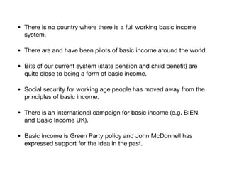 A brief introduction to basic income | PPT