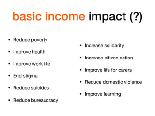 A brief introduction to basic income | PPT