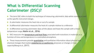 Differential Scanning Calorimeter and Recent Advances | PPTX