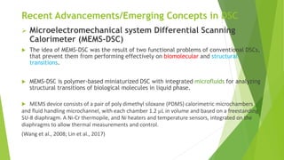 Differential Scanning Calorimeter and Recent Advances | PPTX