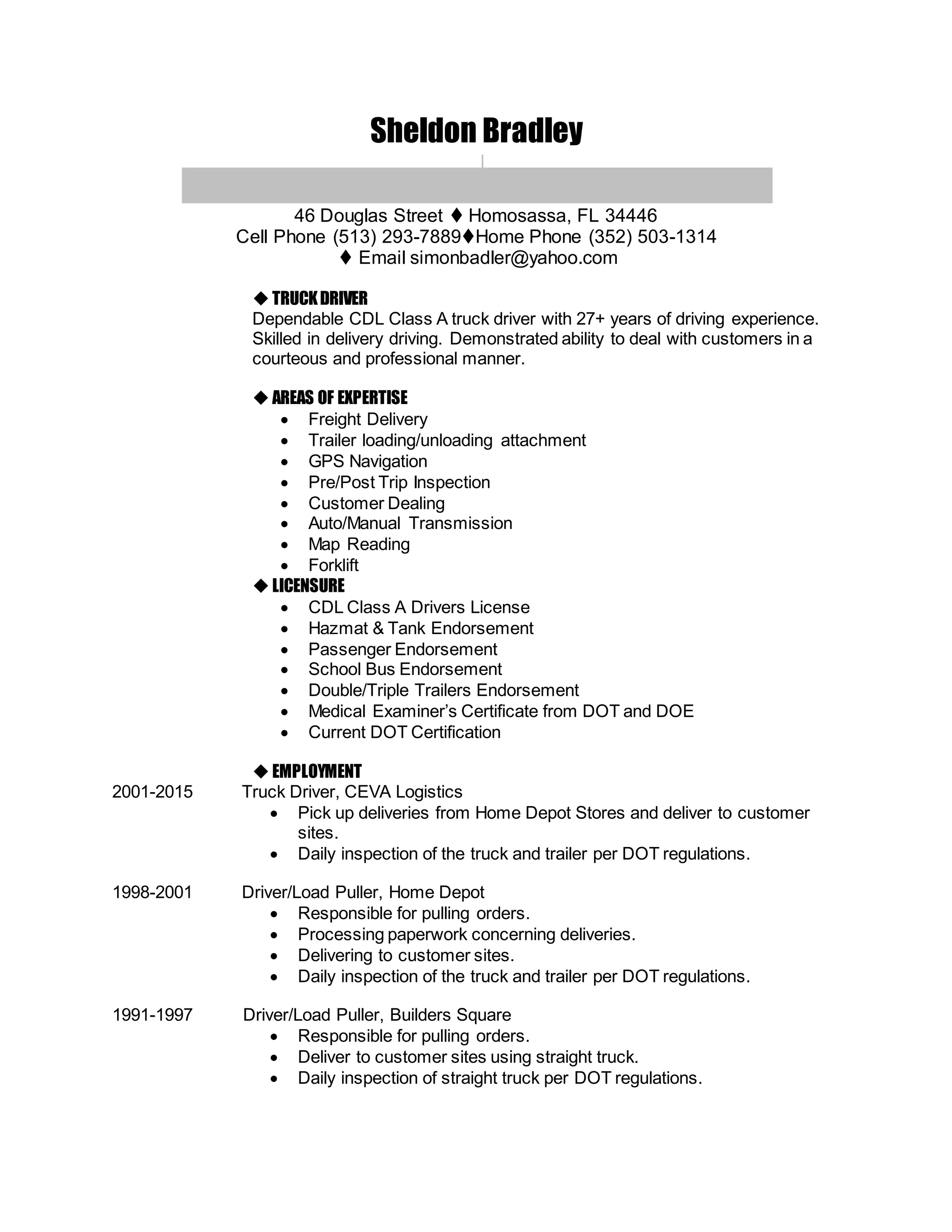 Sheldon Resume 2 | DOCX