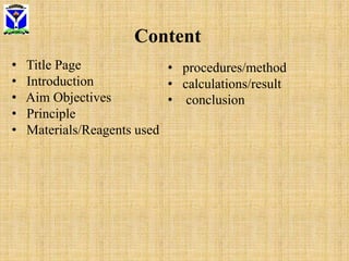 Siwes presentation on biochemistry | PPTX