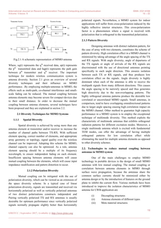 Mutual Coupling Reduction Techniques between MIMO Antennas for UWB Applications | PDF