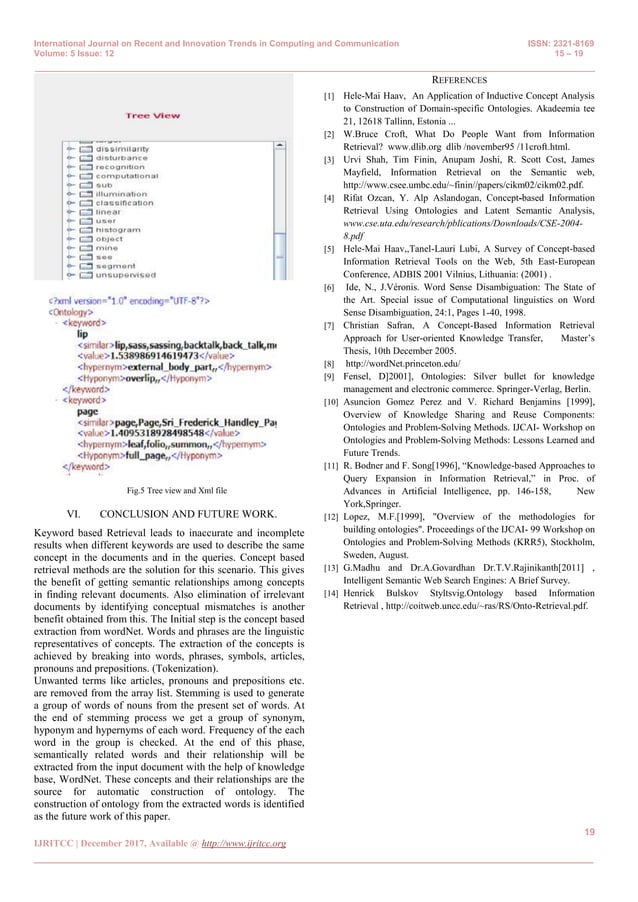 Information Retrieval on Text using Concept Similarity | PDF