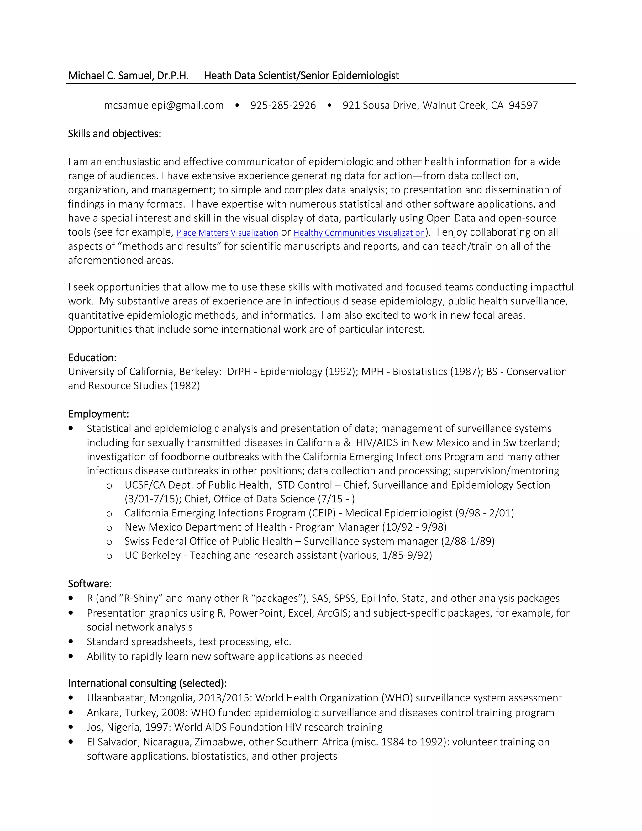 Michael C Samuel - Resume 5-2016 | PDF