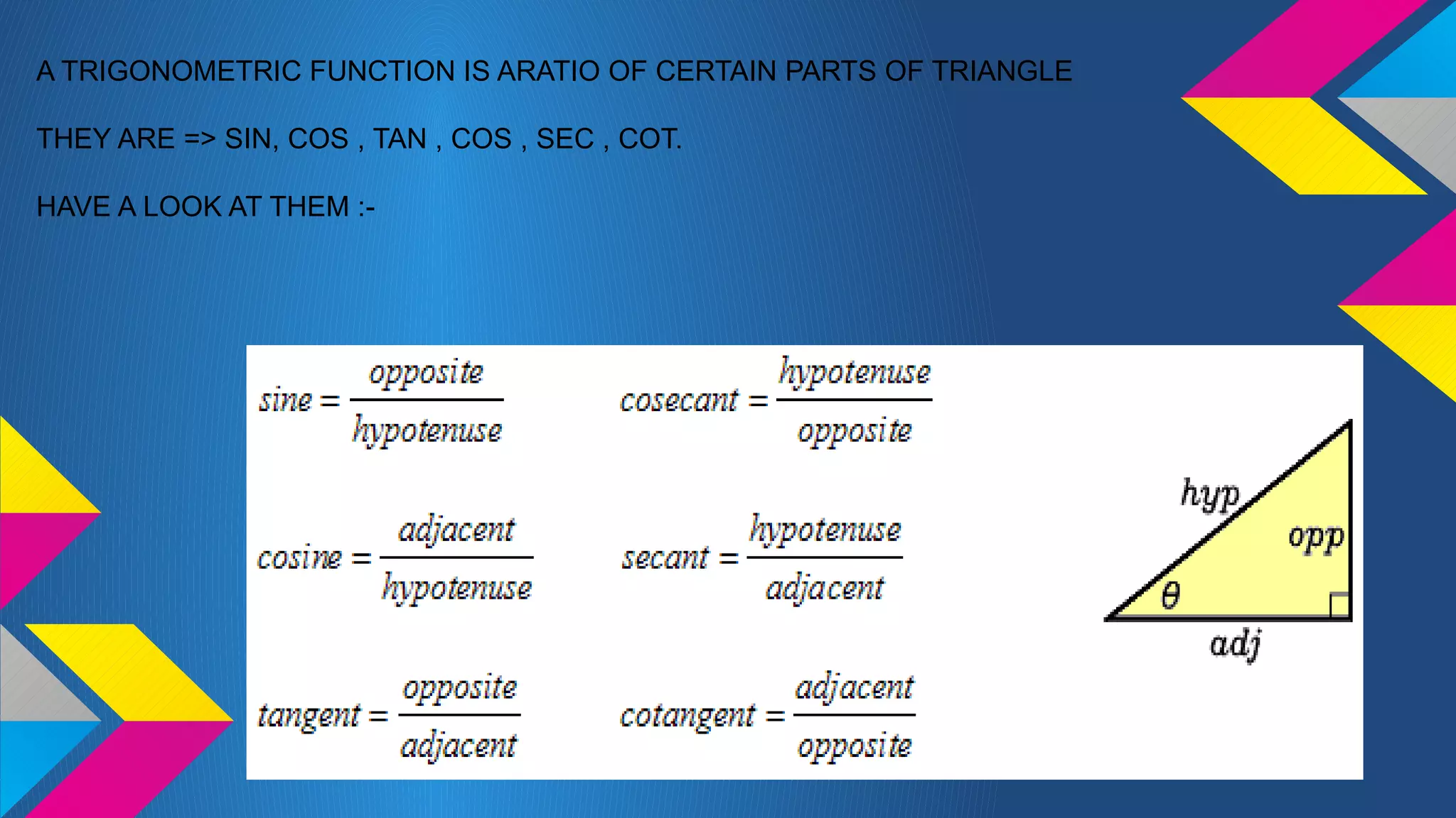 trigonometry intro | PPT
