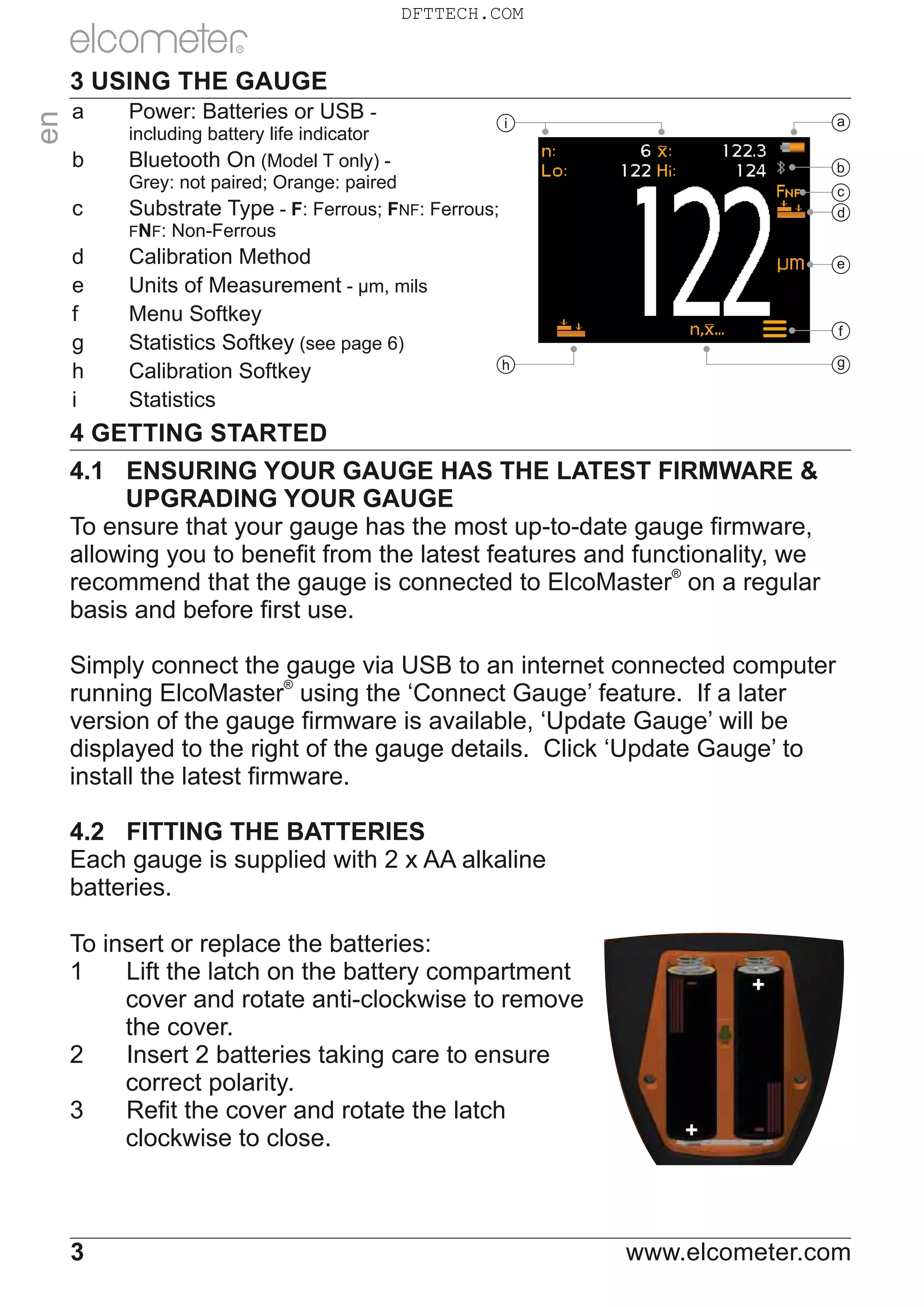 Elcometer 415 c industrial Paint Powder Thickness Gauge Iinstructions | PDF