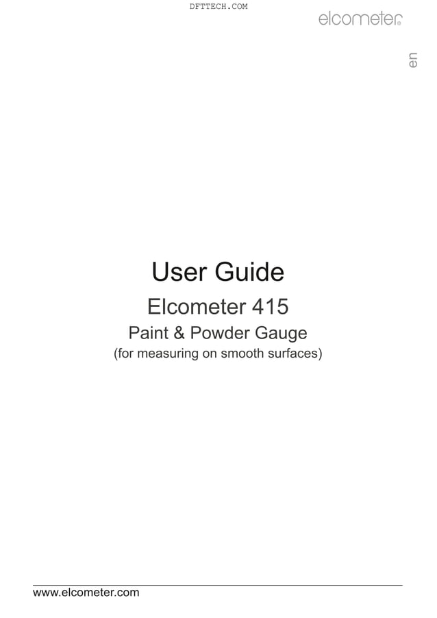 Elcometer 415 c industrial Paint Powder Thickness Gauge Iinstructions | PDF