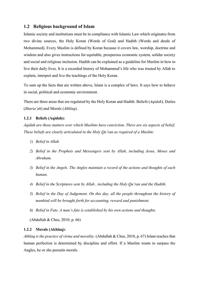 Bachelor Thesis - Islamic Banking | PDF