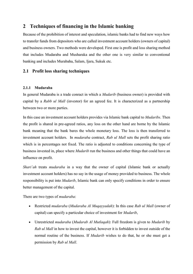 Bachelor Thesis - Islamic Banking | PDF