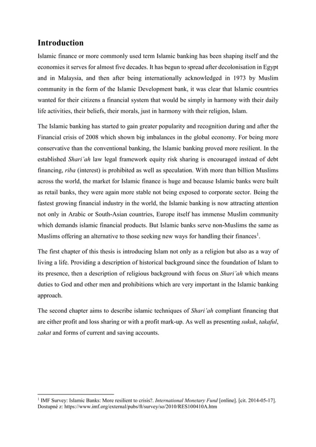 Bachelor Thesis - Islamic Banking | PDF