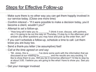 Follow up strategies | PPTX
