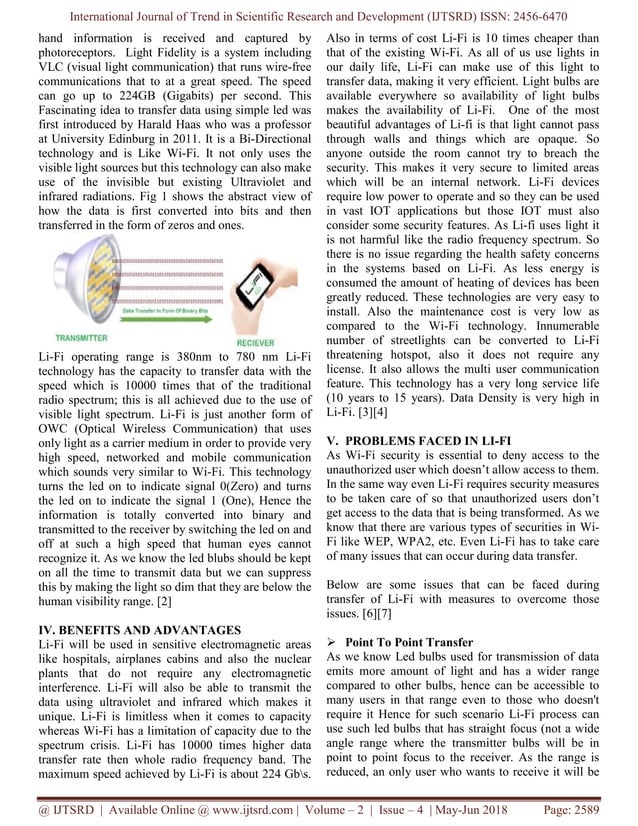 Li-Fi Security Issues and its Measures | PDF | Computer Networking | Computing