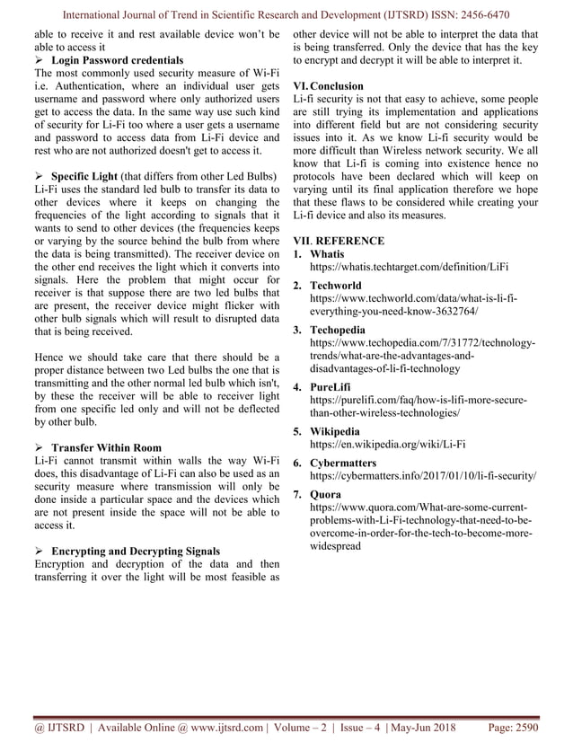 Li-Fi Security Issues and its Measures | PDF | Computer Networking | Computing