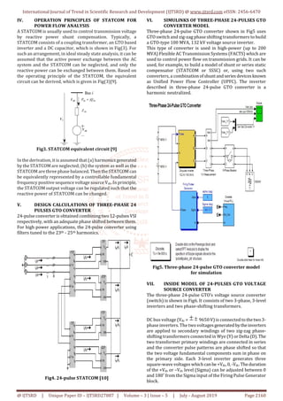 Simulation of 3 Phase, 24 Pulse GTO Converter for Flow Control of Transmission System | PDF