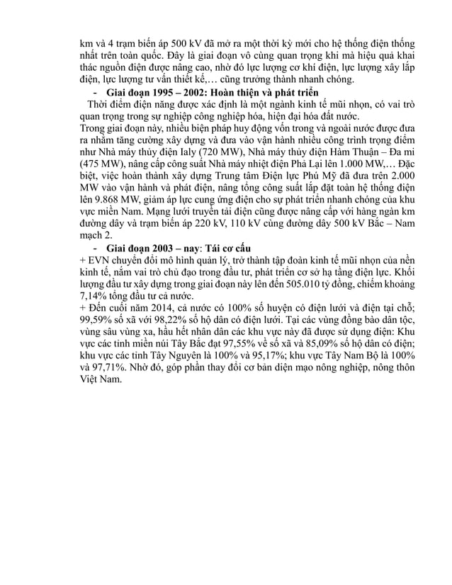 Tổng quan về hệ thống điện việt nam | PDF