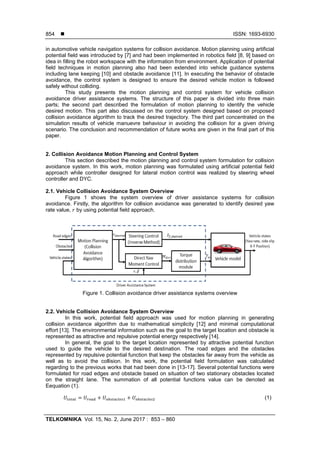 Potential Field Based Motion Planning with Steering Control and DYC for ADAS | PDF