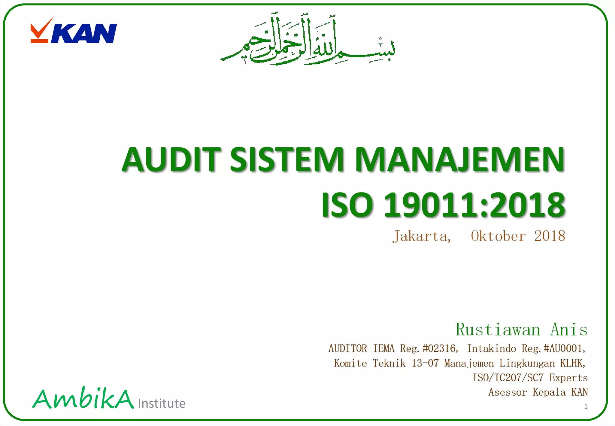 Materi ISO 19011:2018 | PDF