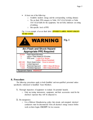 MM Electrical Safety Policy-Procedure draft 2 | DOCX