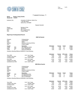 UCSC Transcripts | PDF