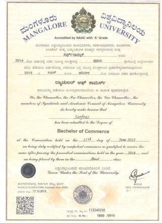 B.COM CONVOCATION | PDF