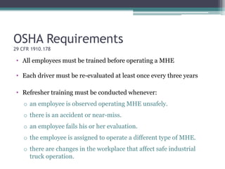 Leadership and Safety Management for MHE Operations | PPSX