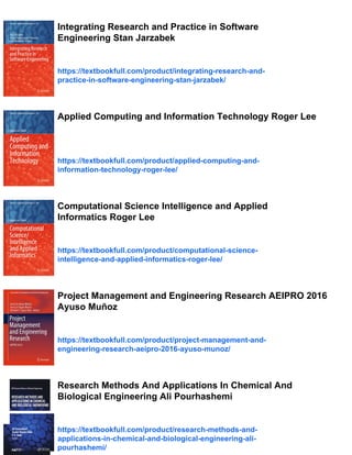 Software Engineering Research Management and Applications Roger Lee | PDF