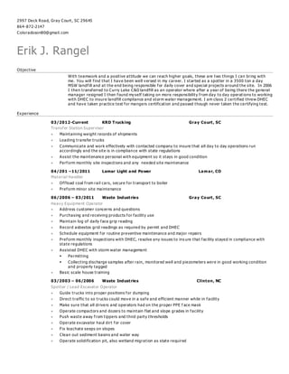 Erik J Rangel Resume | PDF
