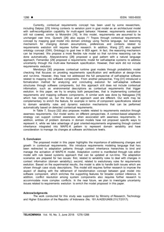 Self-adaptive Software Modeling Based on Contextual Requirements | PDF