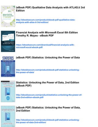 Data Analysis with Microsoft Power Bi - eBook PDF | PDF