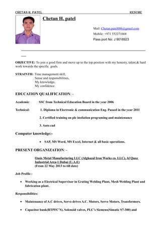 chetan patel_update | DOC