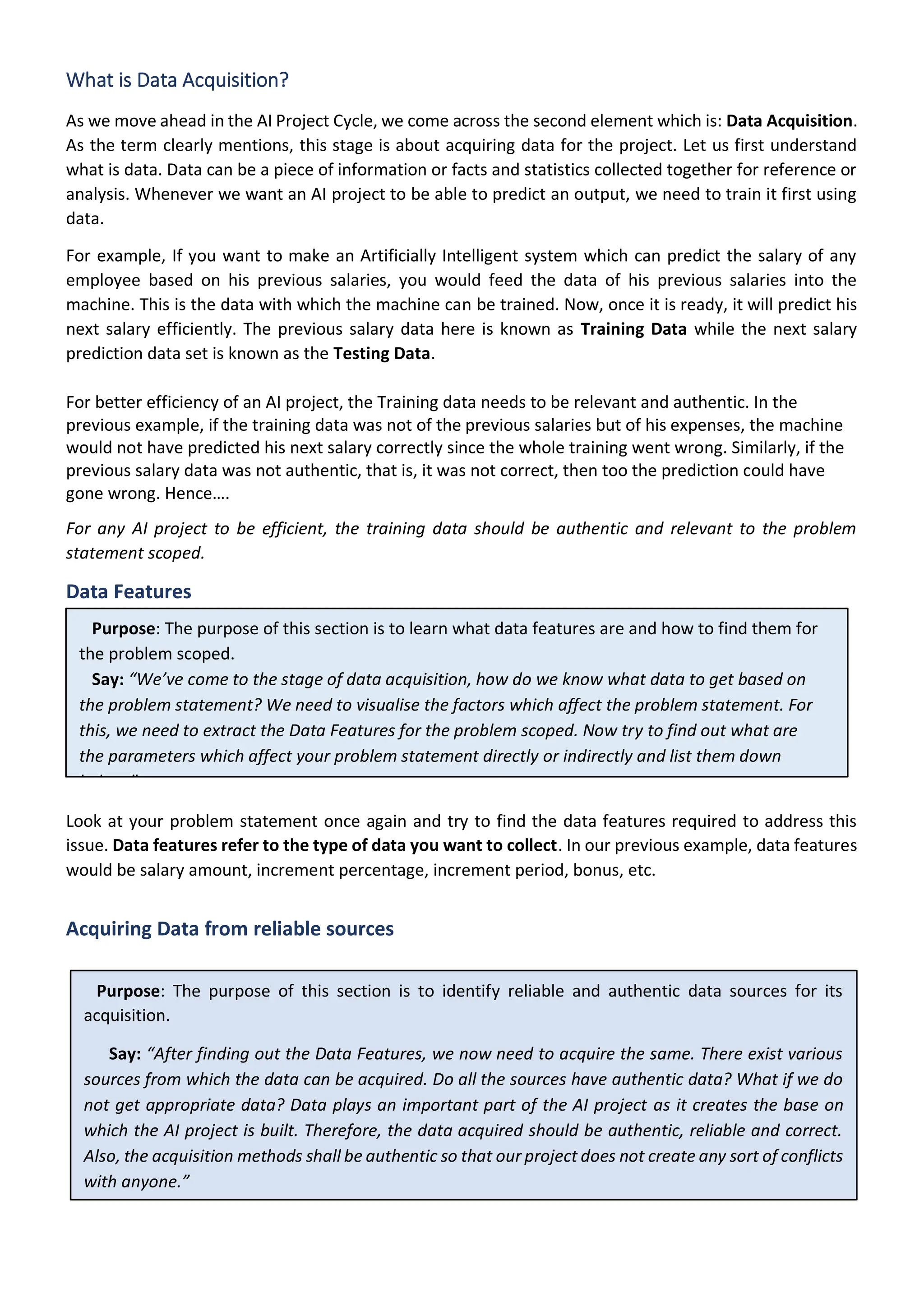 417_AI_Handbook_Class9.pdf for class 9 students | PDF