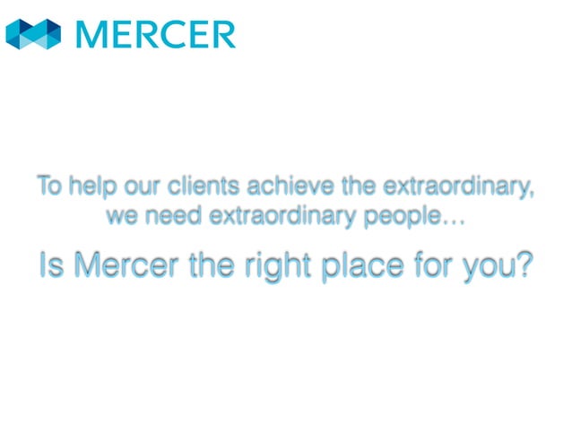 Mercer Employee Value Proposition | PPT