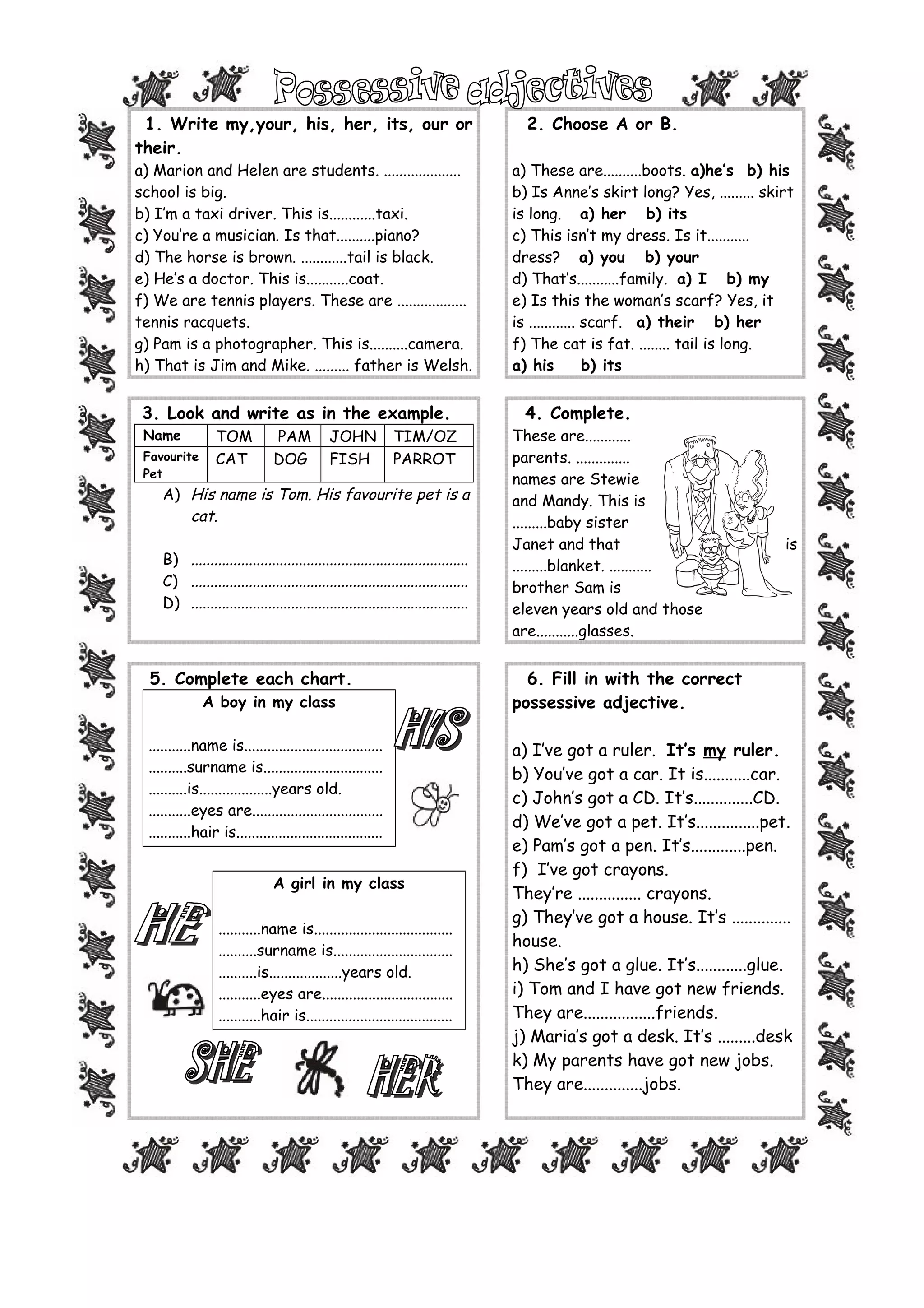 possessive adjectives | DOC