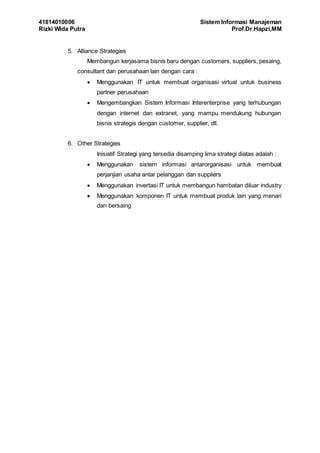 Elearning 4, Pertemuan 5, SIM, Rizki Wida Putra, Hapzi Ali, Competitive ...