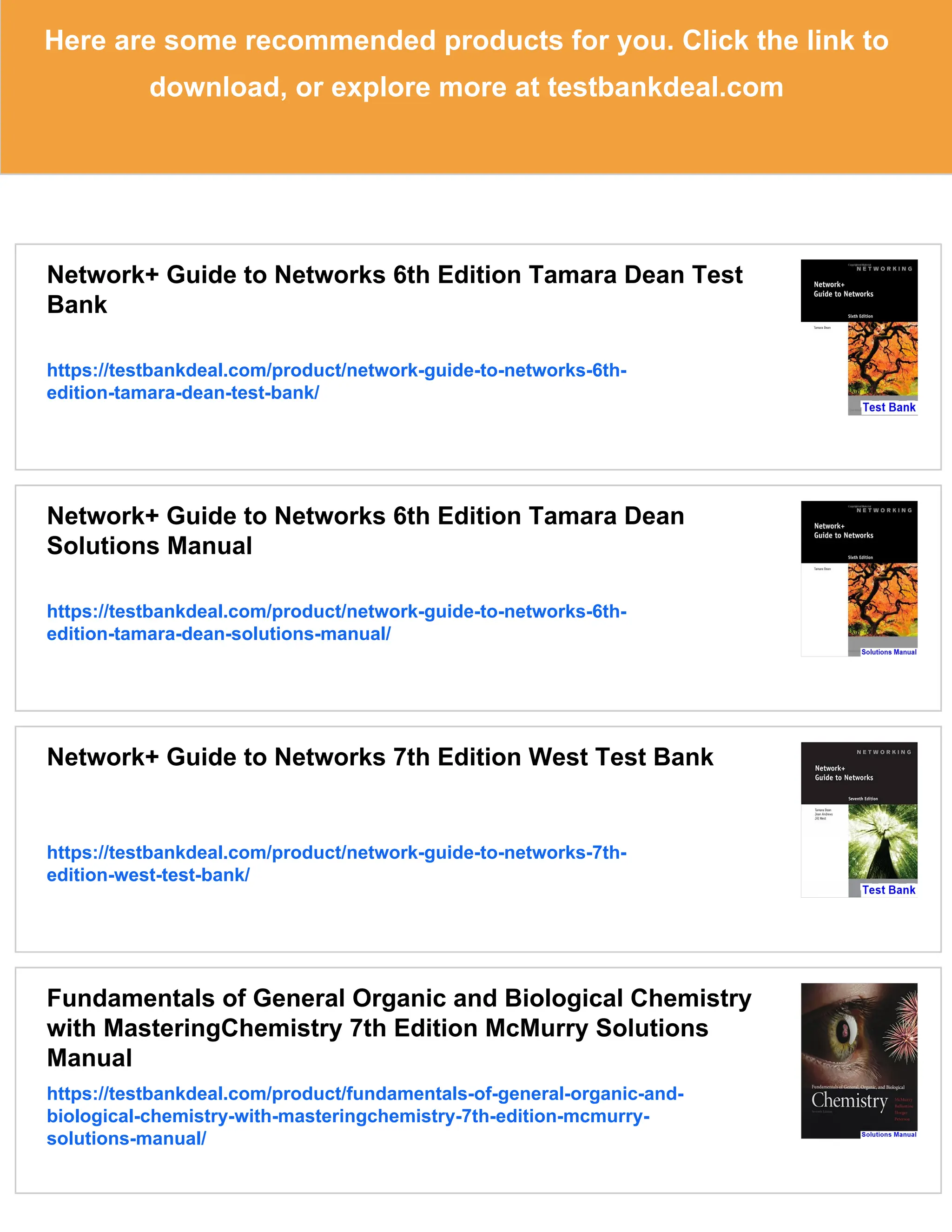 Network+ Guide to Networks 5th Edition Dean Test Bank | PDF
