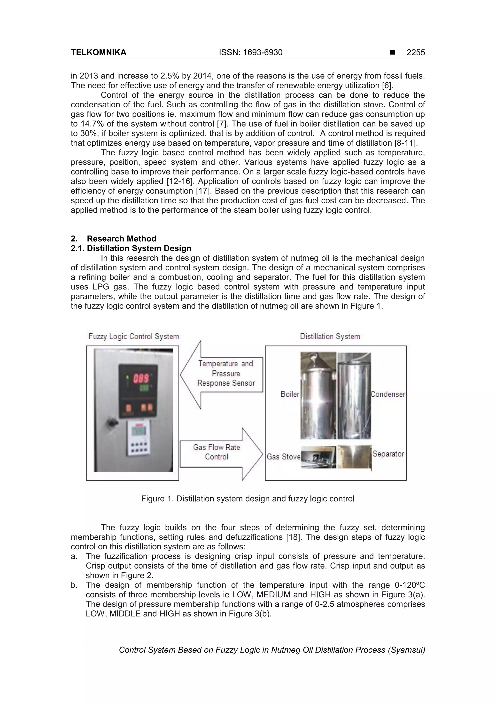 Control System Based on Fuzzy Logic in Nutmeg Oil Distillation Process | PDF | Home Appliances ...
