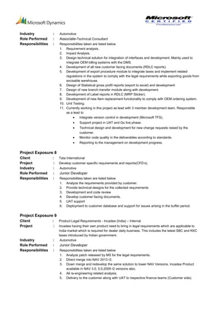 Ashwin J-resume | DOC | Databases | Computer Software and Applications