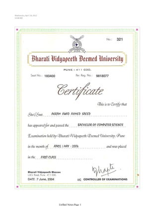 Bachelor Degree Of Computer Science | PDF