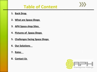 APH Spaza Shop Proposal National Region and Areas (3) | PPT