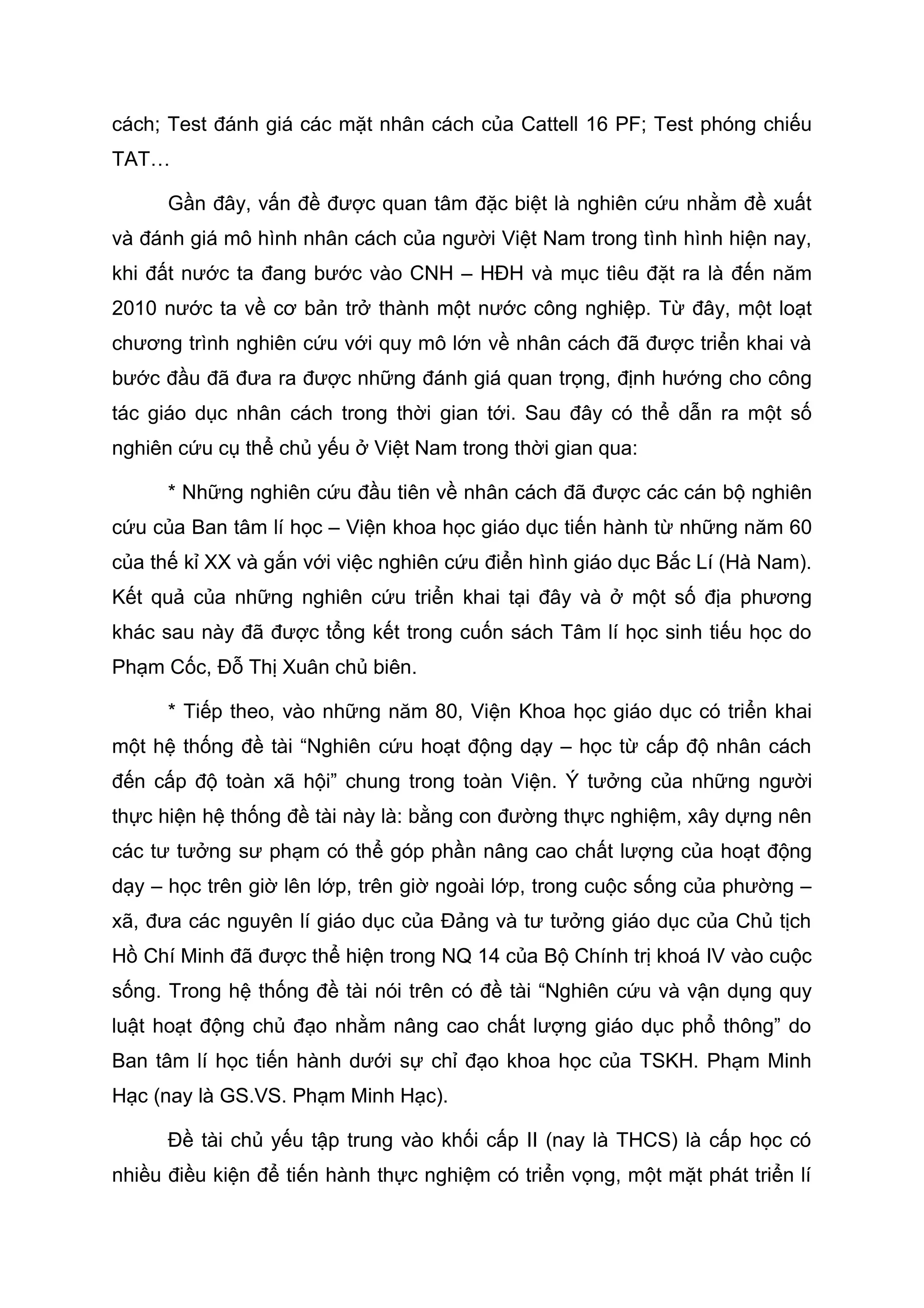 Vấn Đề Nhân Cách Trong Tâm Lý Học Ngày Nay | PDF