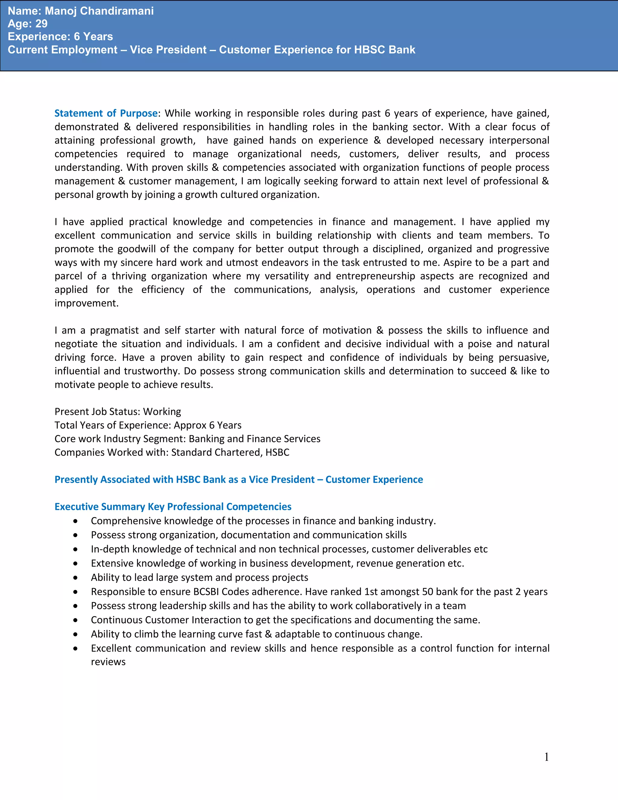 Manoj C - Resume | PDF