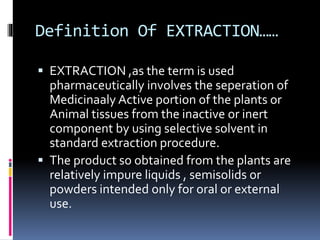CONCEPT OF EXTRACTION AND EXPREESION | PPTX