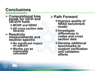 NRAD Reactor Benchmark Update | PPT | Free Download
