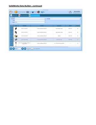SolidWorks Data Builder | PDF | Databases | Computer Software and ...