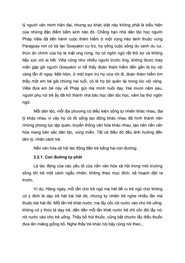 Giáo Trình Tâm Lý Học Trẻ Em Lứa Tuổi Mầm Non Từ Lọt Lòng Đến 6 Tuổi | PDF