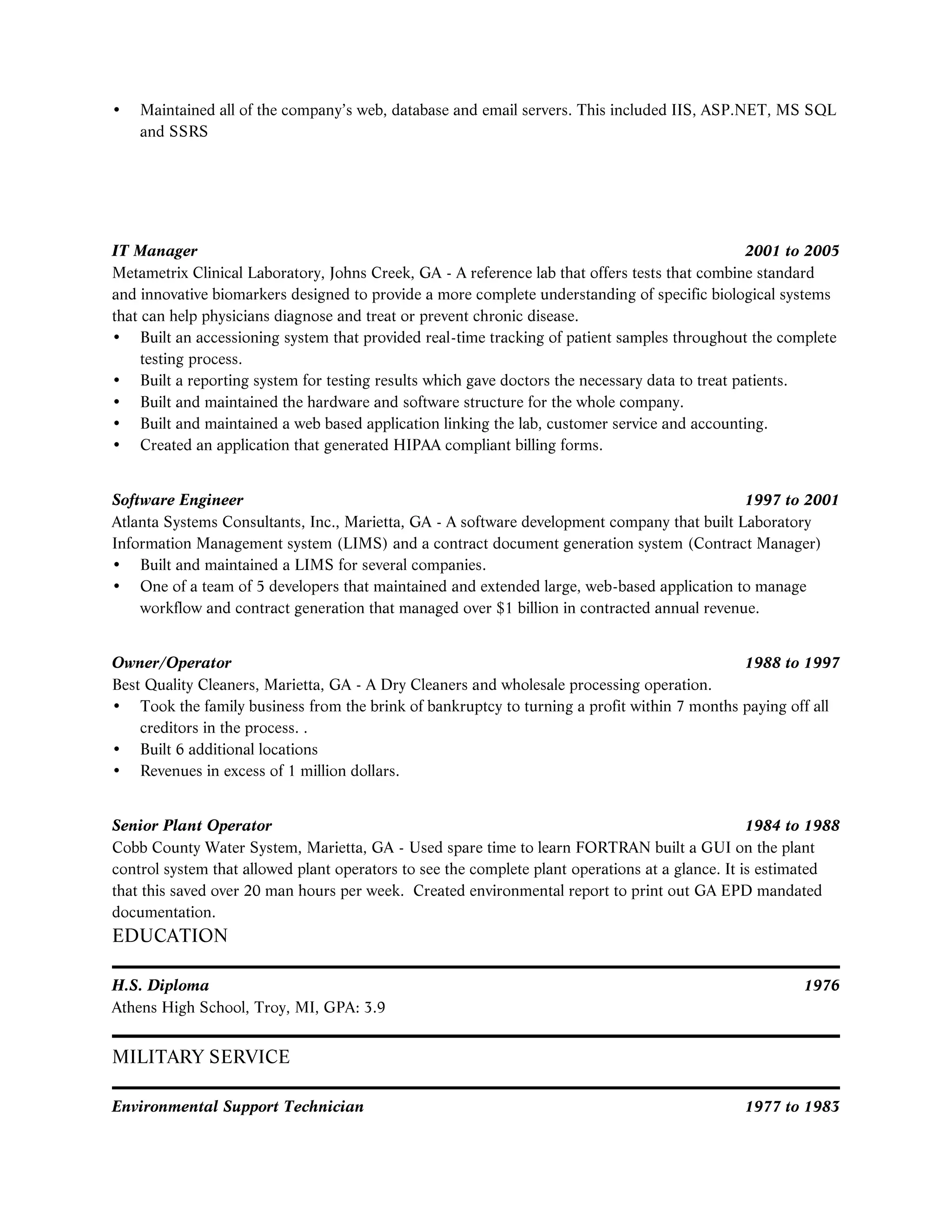Scott Williams Resume | PDF