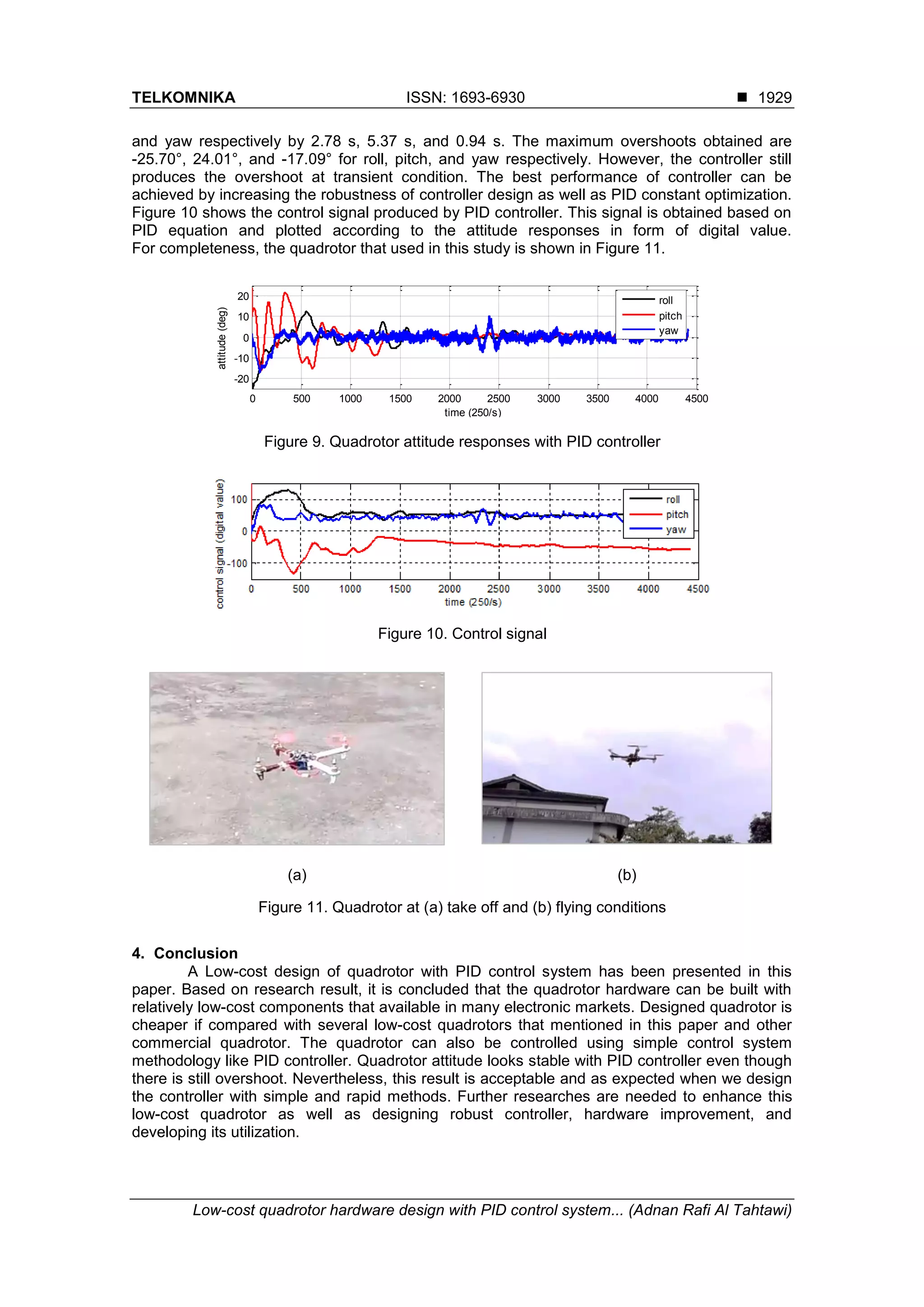 Low-cost quadrotor hardware design with PID control system as flight ...