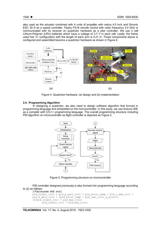 Low-cost quadrotor hardware design with PID control system as flight controller | PDF