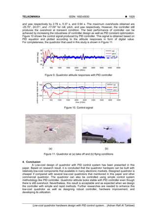 Low-cost quadrotor hardware design with PID control system as flight controller | PDF